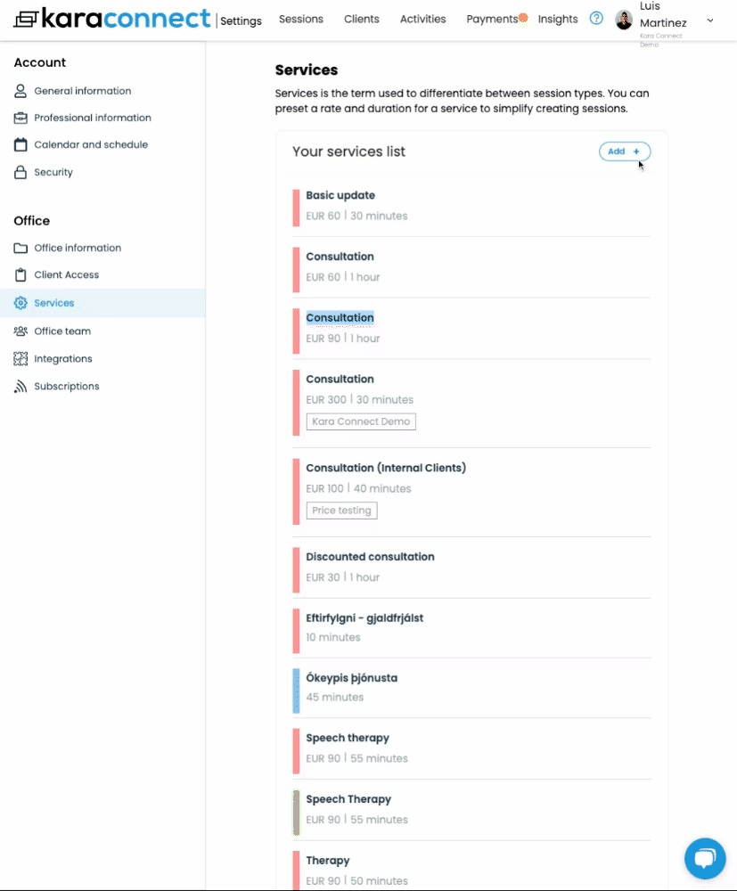 Professionals: How to add "Services" and set up your "Prices" in your ...